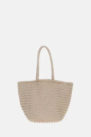 White Woven Bag Totes