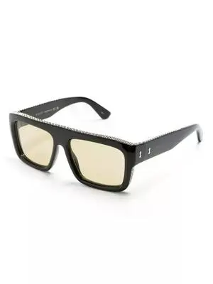 Gucci Logo-engraved Rectangle-frame Sunglasses