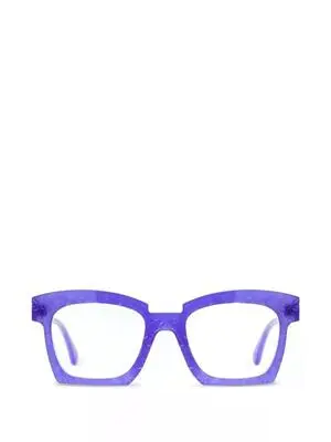 KUBORAUM Textured Square-frame Glasses - Purple