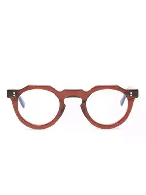 LESCA Pica Round-frame Glasses - Brown