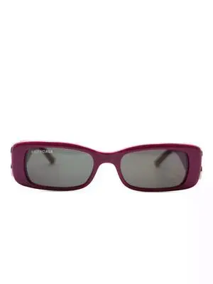 Balenciaga Dynasty Rectangle Sunglasses - Purple