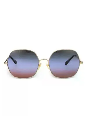 Chloé Octagonal Frame Sunglasses - Gold