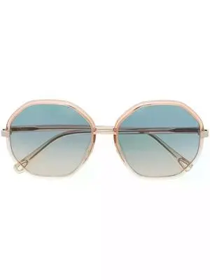 Chloé Round Frame Tinted Sunglasses - Orange