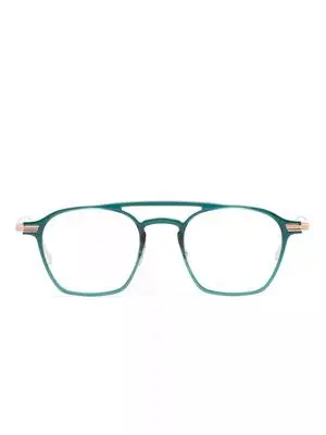 CUTLER & GROSS Pilot-frame Glasses - Green