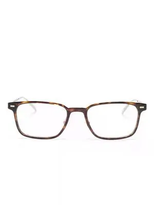 Montblanc Rectangle-frame Glasses - Brown
