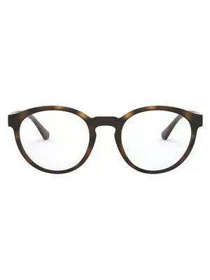 Emporio Armani Tortoiseshell Round-frame Glasses - Brown