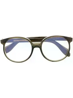 CUTLER & GROSS Round Frame Glasses - Green