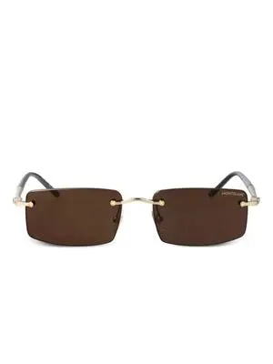 Montblanc Rectangle-frame Sunglasses - Gold