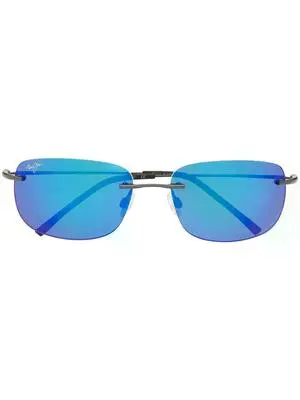 Maui Jim Ohai Square-frame Sunglasses - Blue Ohai Gunmetal