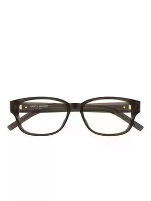 Saint Laurent Rectangle-frame Glasses - Brown