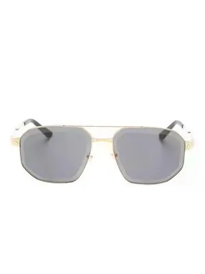 CARTIER Geometric-frame Sunglasses - Gold