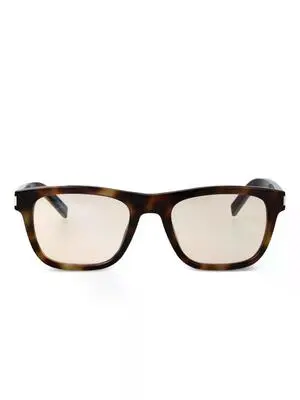 Saint Laurent Rectangle Frame Sunglasses - Brown