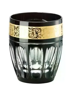 Versace X Rosenthal Gala Prestige Cobalt Engraved Band Tumbler - Black