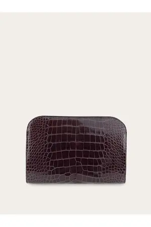 FERRAGAMO Diana Crocodile Clutch
