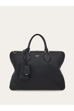 FERRAGAMO Calfskin Tote - Black