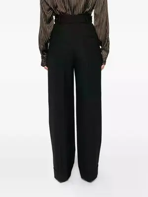 Alberta Ferretti Pleated Front Trousers - Black
