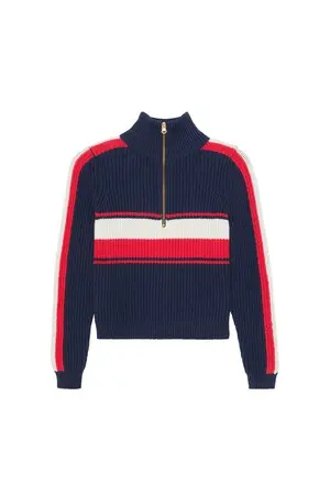 ELLSWORTH + IVEY Quarter-Zip Sweater Black