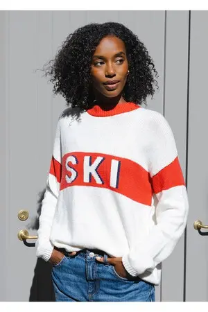 ELLSWORTH + IVEY Sadie Crewneck Sweater - Red