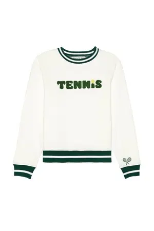 ELLSWORTH + IVEY Elle Tennis Sweatshirt - Green