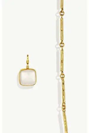 SOKO Umbo Square Necklace Charm And Nyundo Chain Necklace Set - Gold