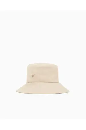 Emporio Armani Canvas Cloche Hat - Natural