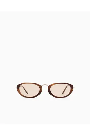 Giorgio Armani Hexagonal Sunglasses - Natural