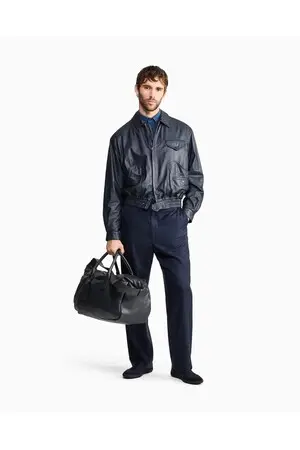 Giorgio Armani Regular-fit Shirt In Denim-effect Silk