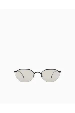 Giorgio Armani Hexagonal Sunglasses - Black