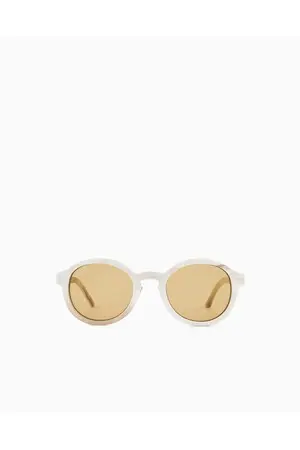 Giorgio Armani Round Frame Sunglasses - White