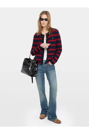 Zadig&Voltaire Striped Wool And Cashmere Cardigan