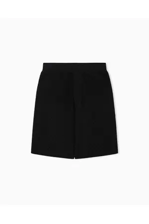 Emporio Armani Viscose Blend Knit Bermuda Shorts