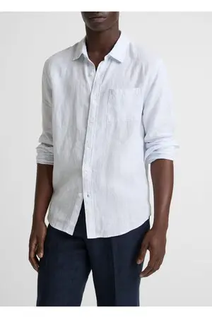 Vince Tate Stripe Linen Shirt