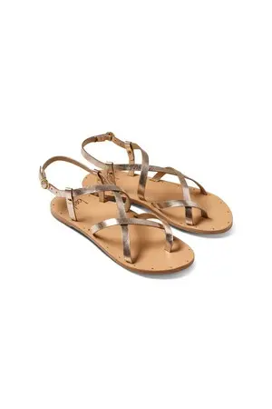 Beek Linnet Leather Toe-ring Sandal - Gold
