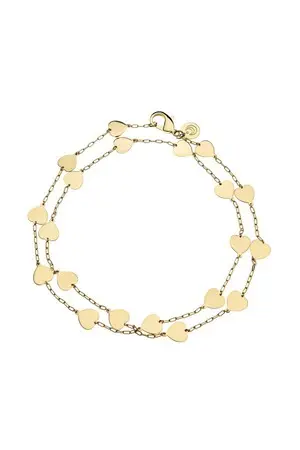 JANE WIN Love Pieces Of My Heart Double Wrap Chain Necklace - Gold