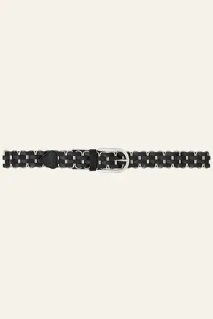 Ba&sh Beck Braided Leather Belt - Black