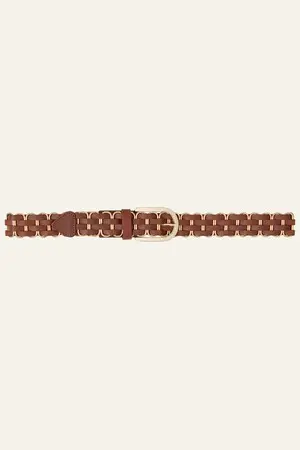 Ba&sh Beck Braided Leather Belt - Natural