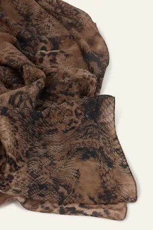 Ba&sh Sara Animal Print Patterned Scarf