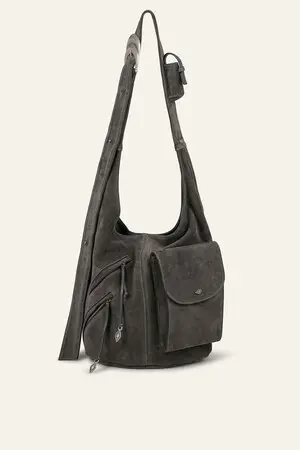 Ba&sh Youyou Multi-pocket Bucket Bag - Gray