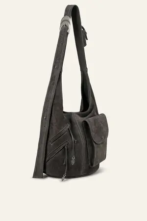 Ba&sh Youyou Multi-pocket Bucket Bag - Gray