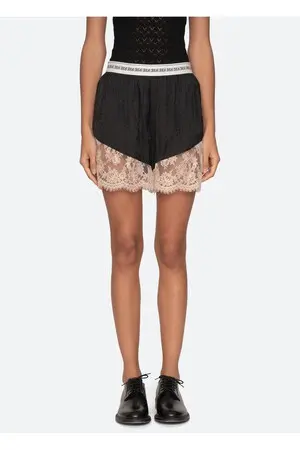 Sea Ethel Floral Shorts - Black