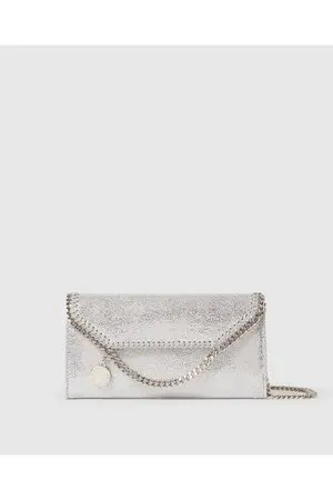 Stella McCartney Falabella Flap Continental Wallet - Silver