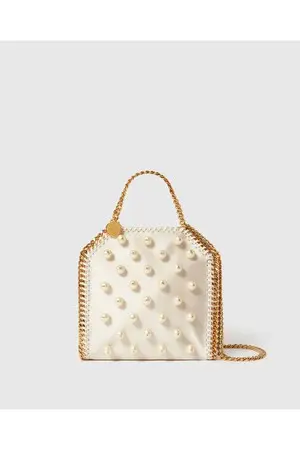 Stella McCartney Falabella Vegan Pearl Tiny Tote Bag - White