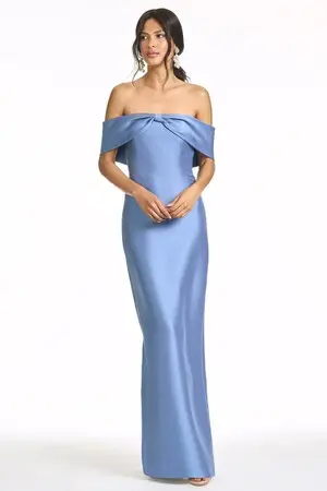 Sachin & Babi Michelle Off-the-shoulder Gown