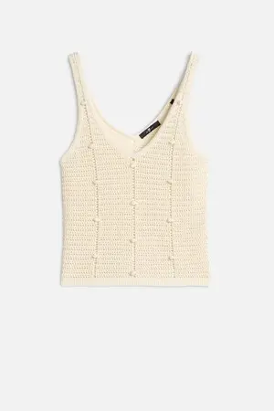 7 For All Mankind Bobble Tank - Neutral / White