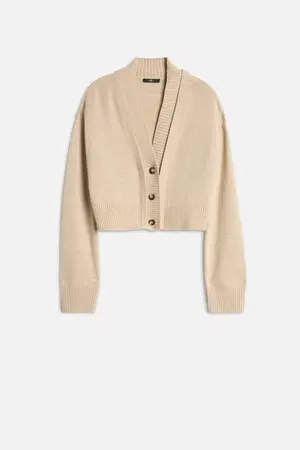 7 For All Mankind Double Cardigan In Wool Blend