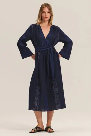 Velvet By Graham & Spencer Eldora Cotton Jacquard Dress