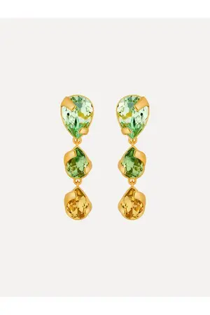 Oscar De La Renta Pear-cut Drop Earrings - Gold