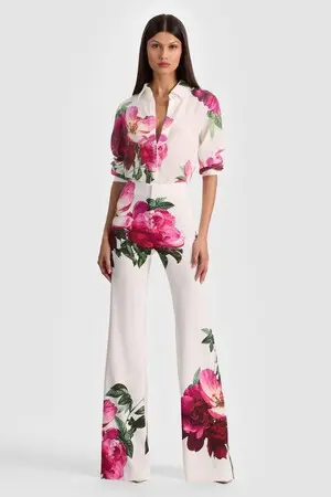 Alice + Olivia Andrew Floral Bootcut Pants