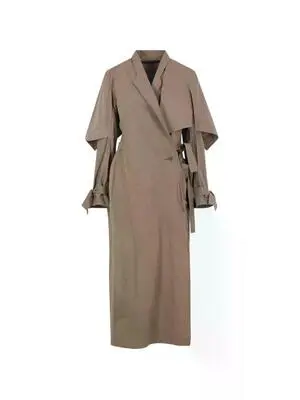YEHUAFAN Layered Trench Coat