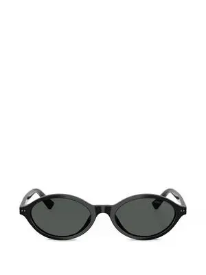 JIMMY CHOO Oval-frame Sunglasses - Black